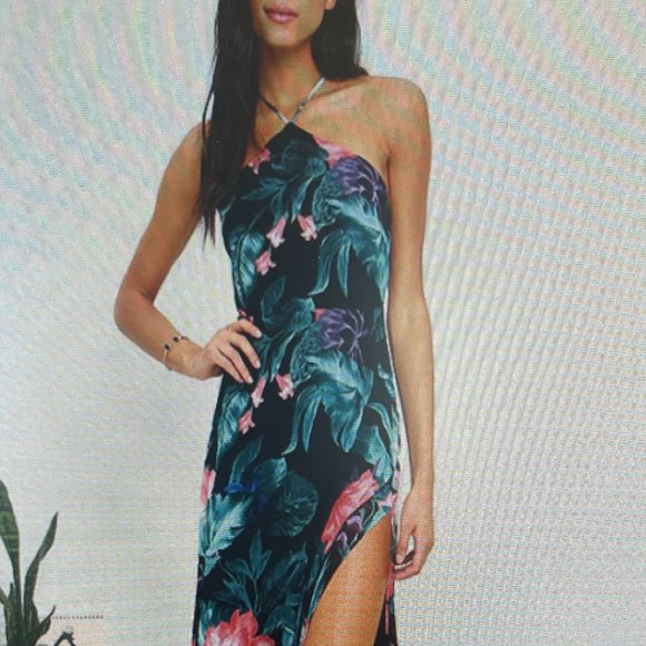 Lulu's | Dresses | Lulus Nextdoor Neighbor Black Floral Print Backless ...